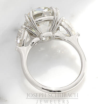 Style 103395: The Monaco custom made three stone ring with an Old Mine ...